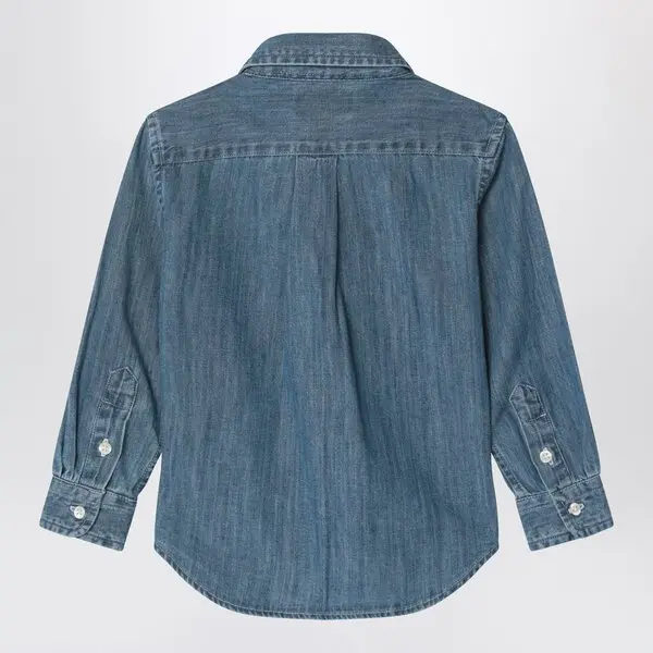 Polo Ralph Lauren Denim Button-down Shirt With Embroidered Logo