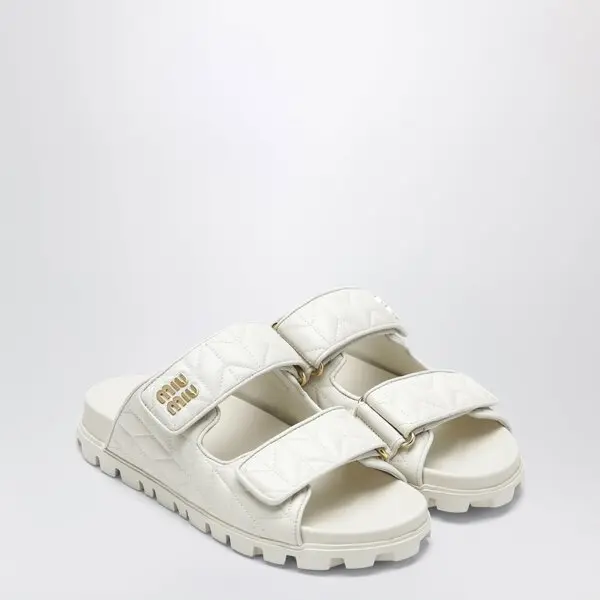 Miu Miu Matelassé Nappa Leather Sandals