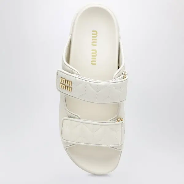 Miu Miu Matelassé Nappa Leather Sandals