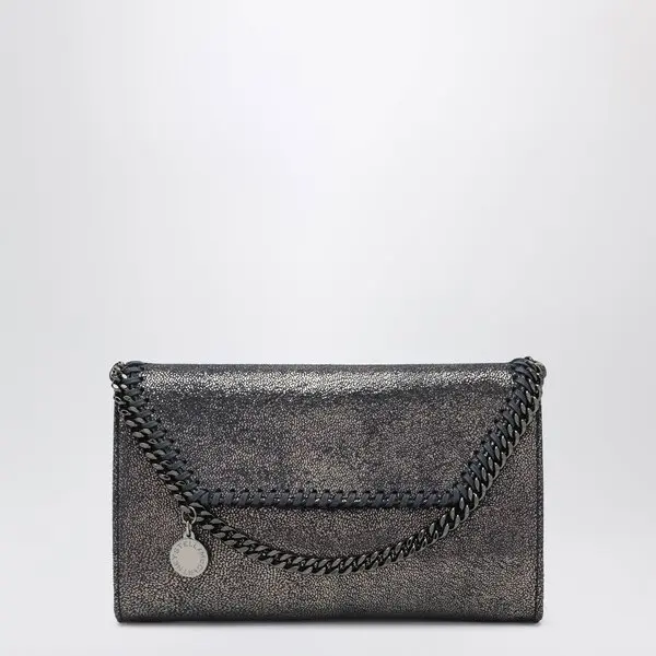 Stella McCartney Dark Navy Falabella Chain Wallet - Blue