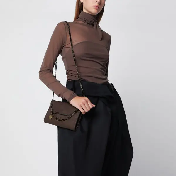Stella McCartney Mahogany Falabella Chain Wallet