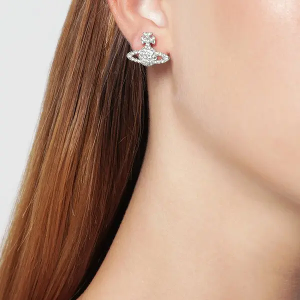 VIVIENNE WESTWOOD Grace Bas Relief Crystal Stud Earrings