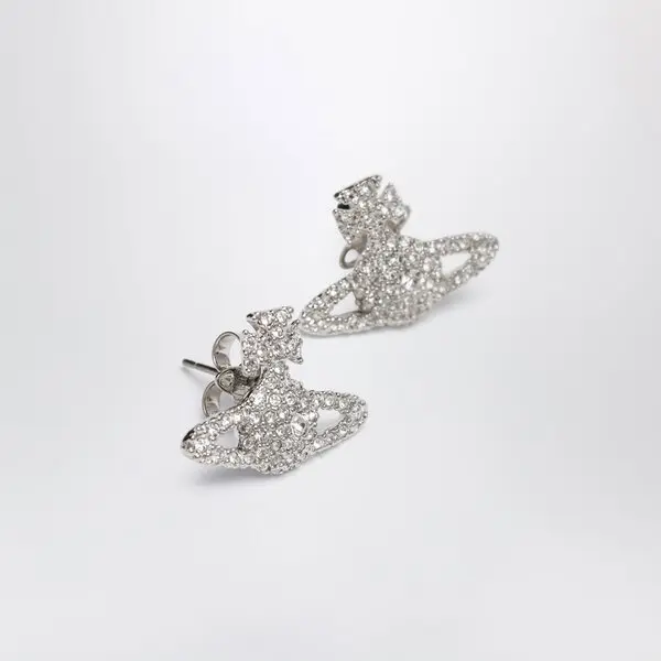 VIVIENNE WESTWOOD Grace Bas Relief Crystal Stud Earrings