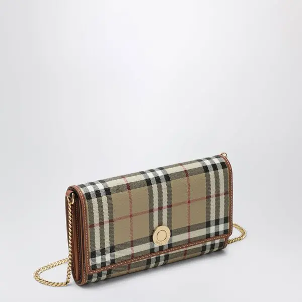 Burberry Check Chain Wallet