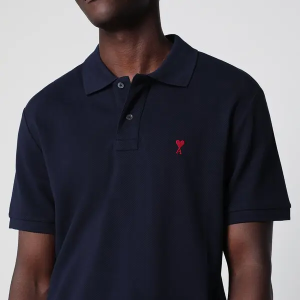 AMI Paris Midnight De Coeur Polo Shirt