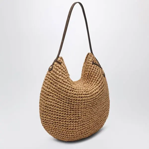 JW Anderson Large Bulb Bag In Natural Raffia