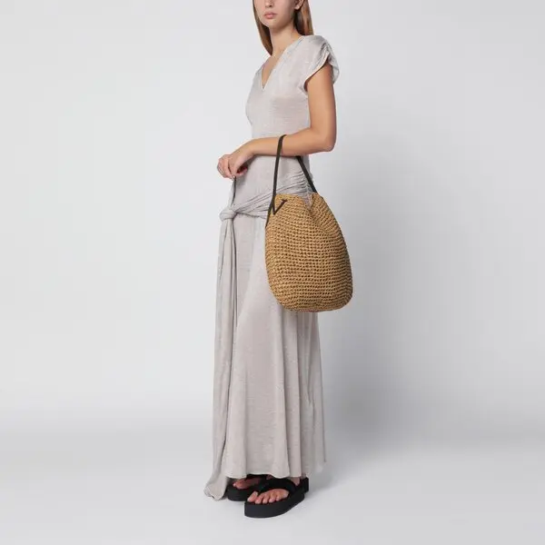JW Anderson Small Bulb Bag In Natural Raffia