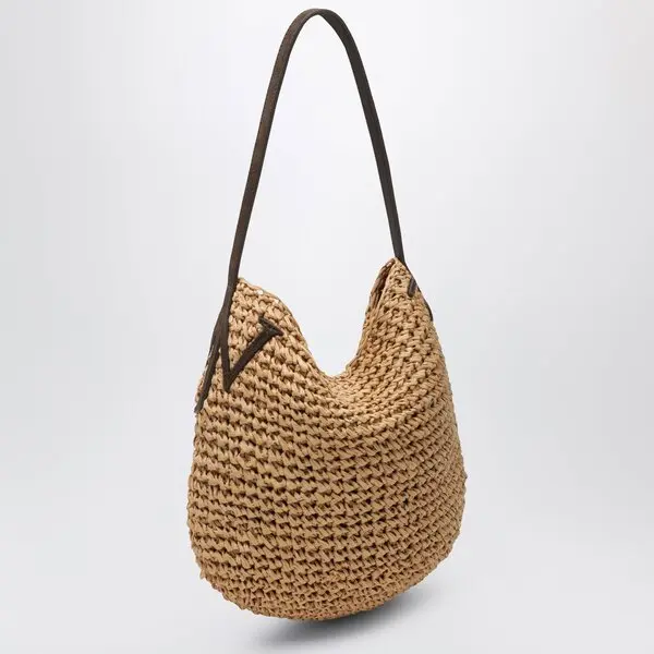 JW Anderson Small Bulb Bag In Natural Raffia