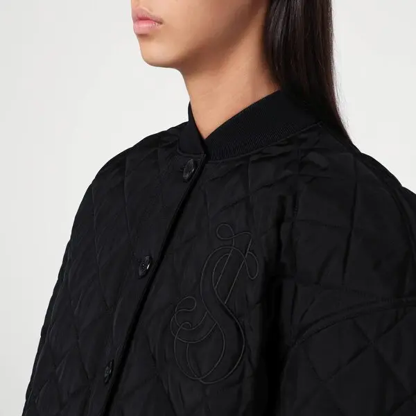 JIL SANDER Quilted Viscose Bomber Jacket
