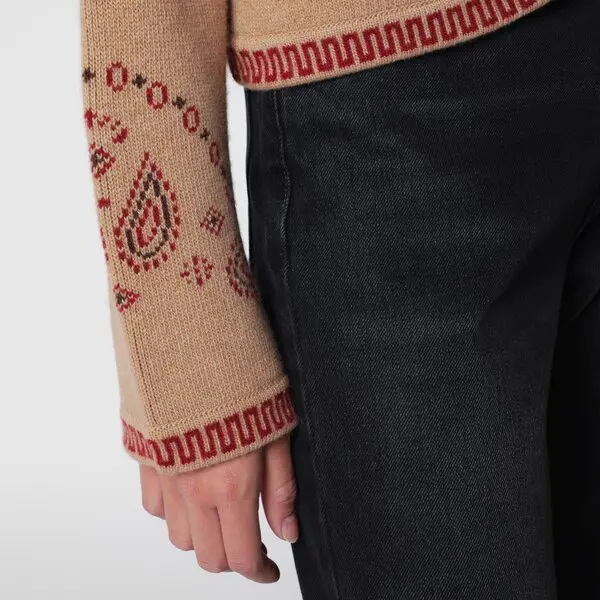 Alanui Multicoloured Wool Jacquard Bandana Jacket