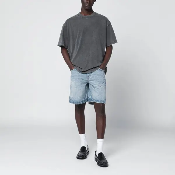 REPRESENT Light Washed-effect Denim Bermuda Shorts