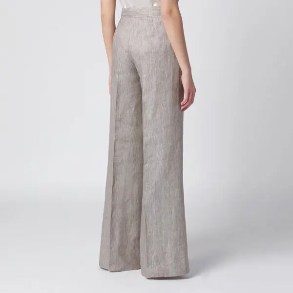 Max Mara Chevron Linen Trousers
