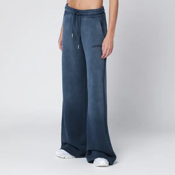OFF-WHITE™ Blue Washed-effect Flared Jogging Trousers
