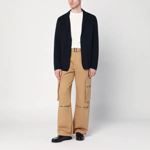 ROBERTO COLLINA Navy Cotton Jacket Cardigan