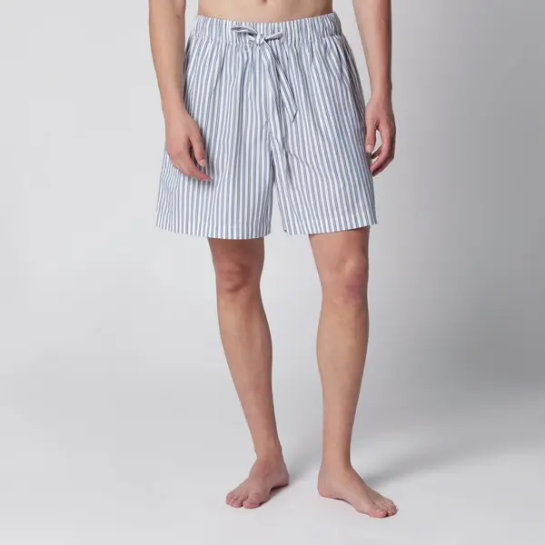 TEKLA Organic Cotton Striped Pajama Shorts