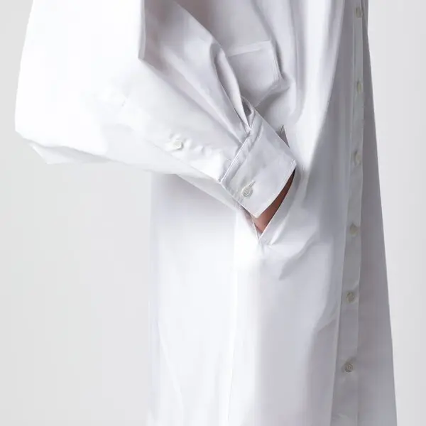 Loewe Cotton Poplin Batwing Sleeve Shirt Dress