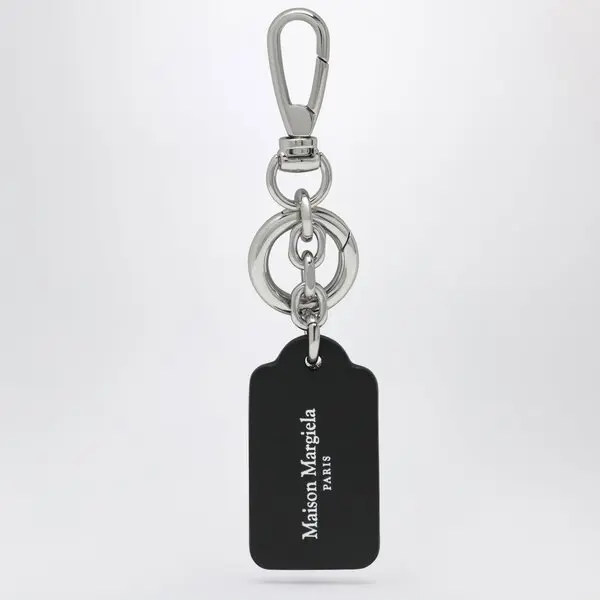 MAISON MARGIELA Double-tag Keychain In Grained Calf Leather