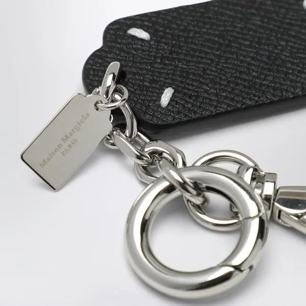 MAISON MARGIELA Double-tag Keychain In Grained Calf Leather