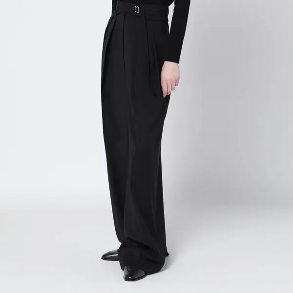 Sportmax Wide-leg Stretch-wool Trousers
