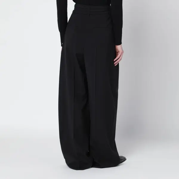 Sportmax Wide-leg Stretch-wool Trousers