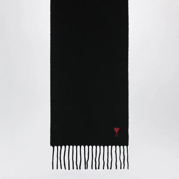 AMI Paris De Coeur Wool Scarf