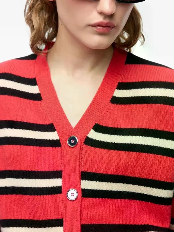 Pinko Striped Button-up Cardigan