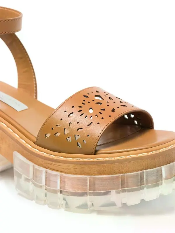 Stella McCartney Emilie Perforated-detail Platform Sandals