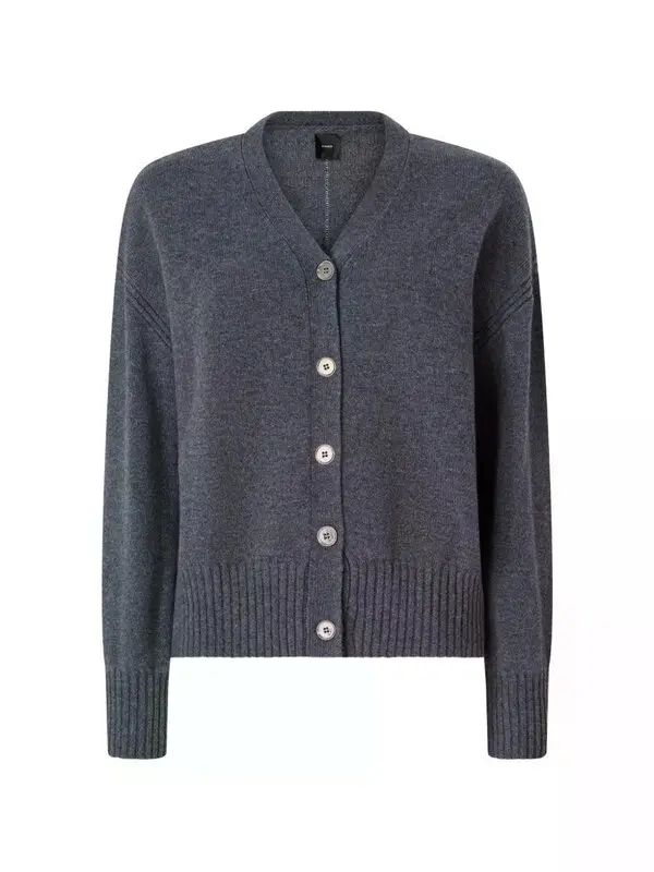 Pinko Ribbed-trim V-neck Cardigan