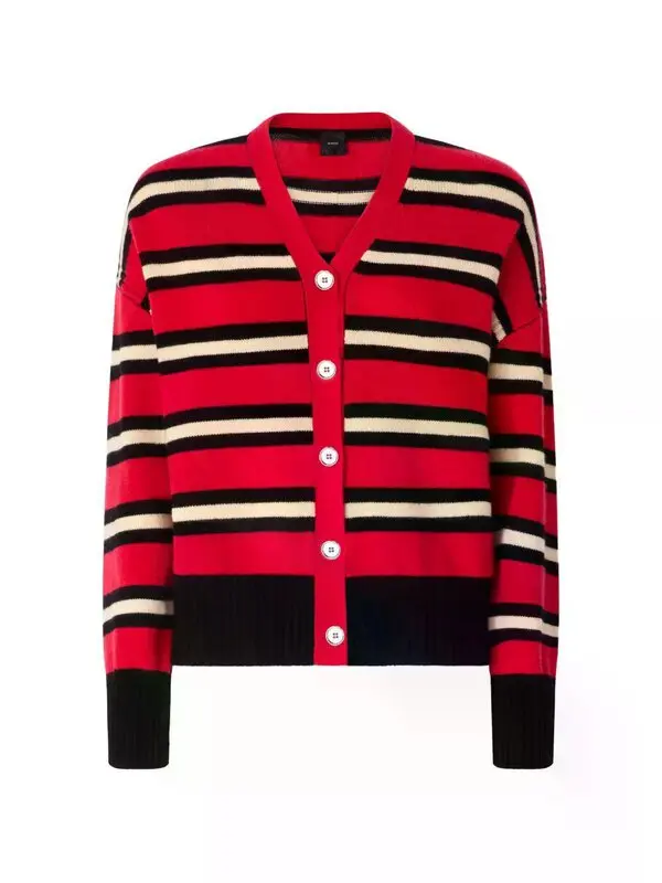Pinko Striped V-neck Cardigan