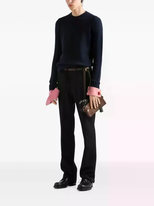 Prada Shetland Wool Crew-neck Sweater