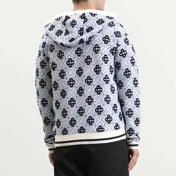 Casablanca Monogram Zip Up Hoodie