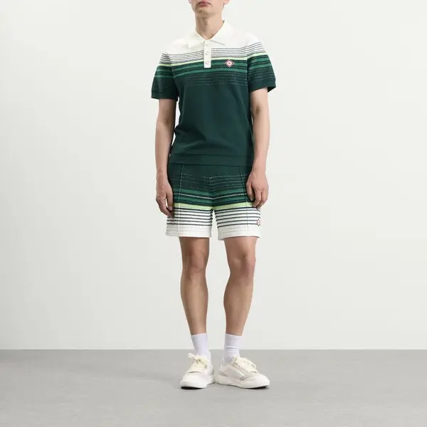 Casablanca Boucle Stripe Polo Shirt