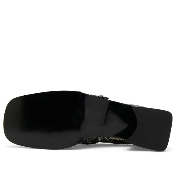JUSTINE CLENQUET Andie Python Print Leather Mules