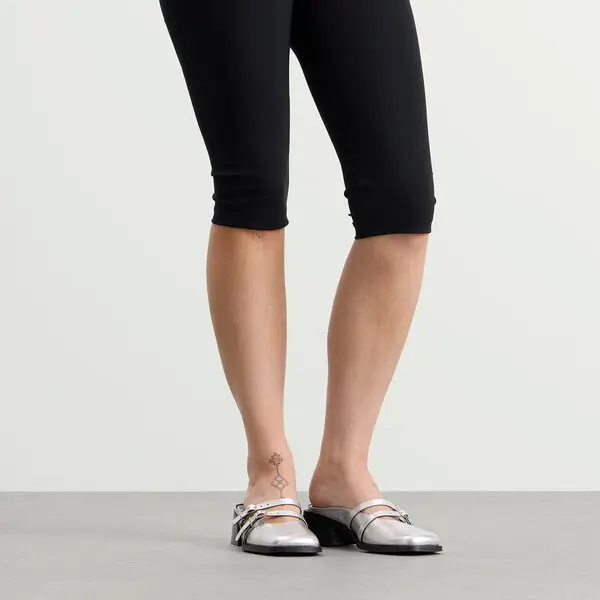 JUSTINE CLENQUET Andie Metallic Leather Mules
