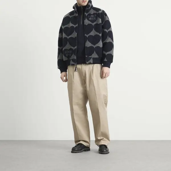 HUMAN MADE Heart Pattern Fleece Zip-up Jacket