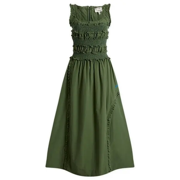 DAMSON MADDER Cynthia Midi Dress Presented End - Olive