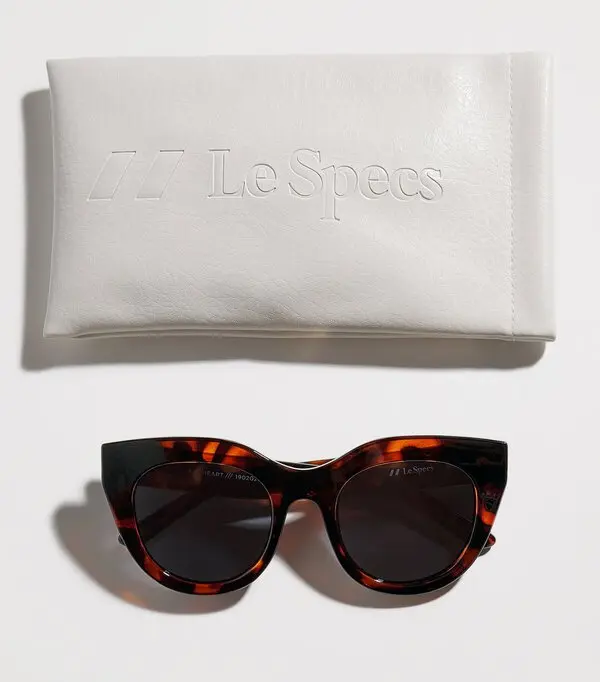 Le Specs Oversized Air Heart Sunglasses