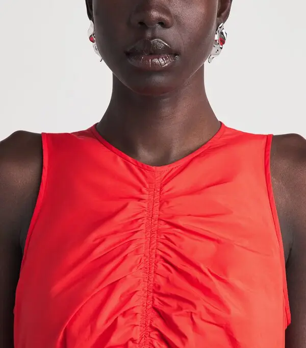 Theory Asymmetric Ruched Midi Dress