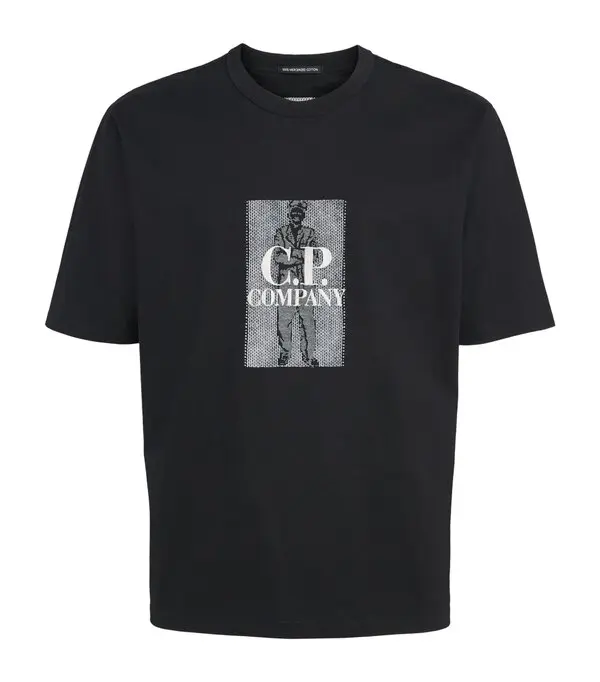 C.P. COMPANY Cotton Embroidered Logo T-shirt