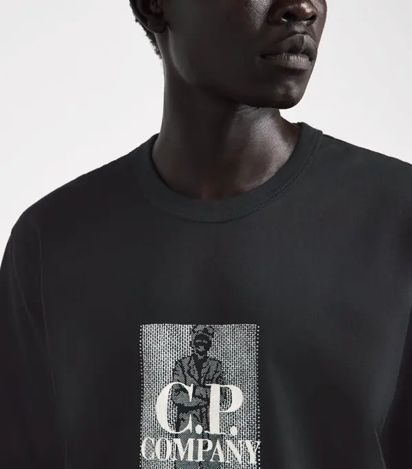 C.P. COMPANY Cotton Embroidered Logo T-shirt