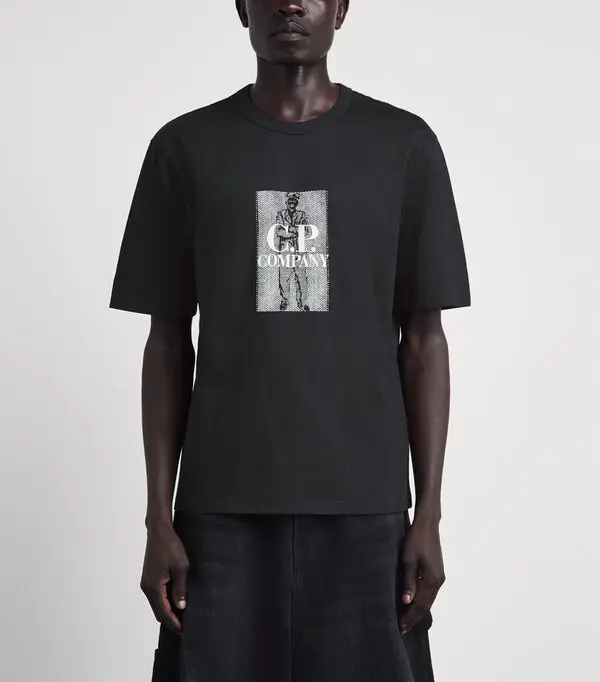 C.P. COMPANY Cotton Embroidered Logo T-shirt