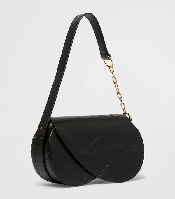 Marina Rinaldi Faux Leather Shoulder Bag - Black
