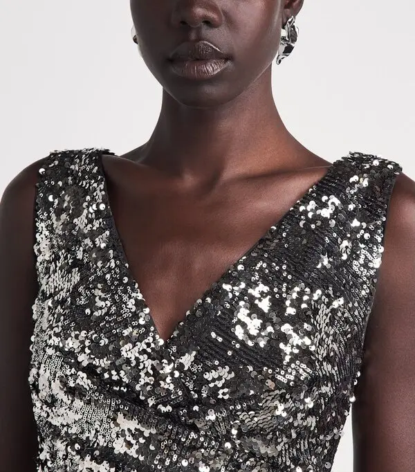 Talbot Runhof Sequinned Column Gown