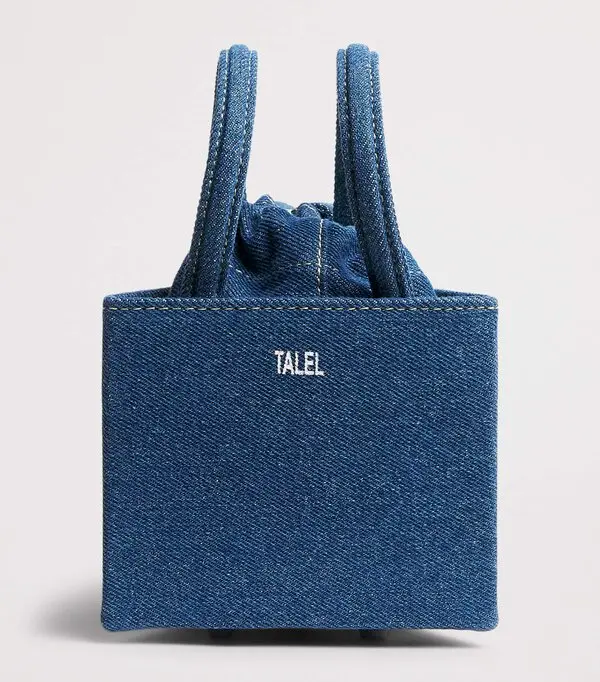 TALEL PARIS Small Denim Triangle Bag