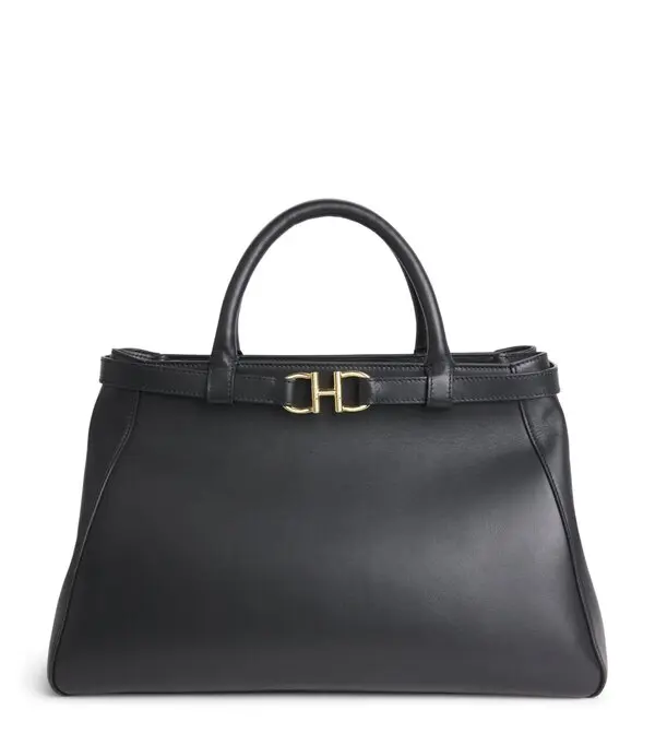Harrods Medium Leather Grace Top-handle Bag