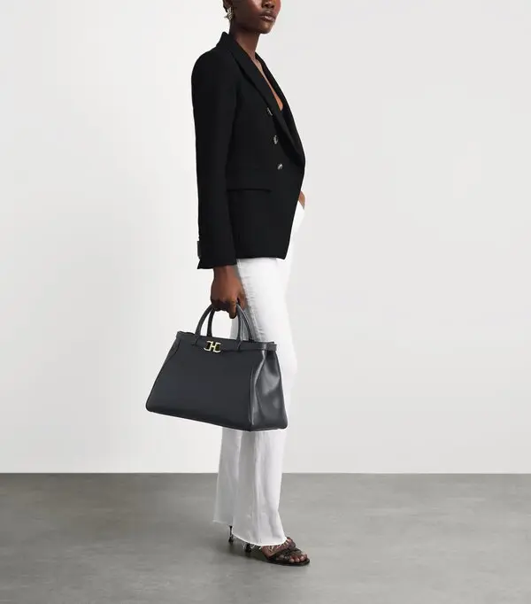 Harrods Medium Leather Grace Top-handle Bag