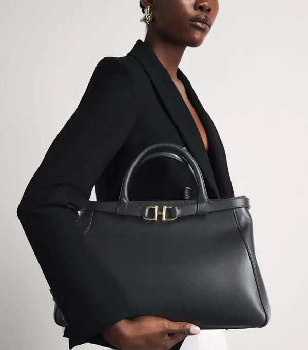 Harrods Medium Leather Grace Top-handle Bag