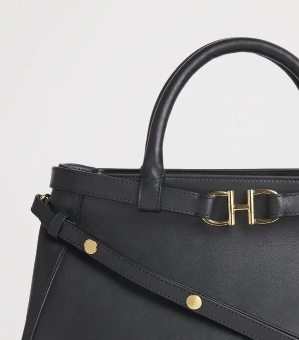 Harrods Medium Leather Grace Top-handle Bag