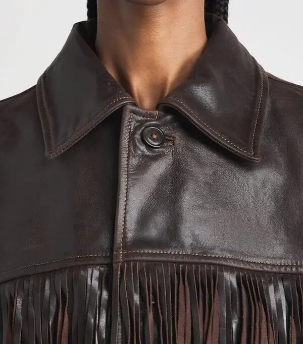Polo Ralph Lauren Fringed Leather Jacket