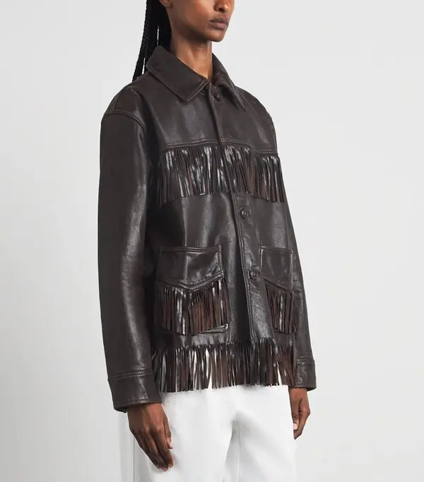 Polo Ralph Lauren Fringed Leather Jacket